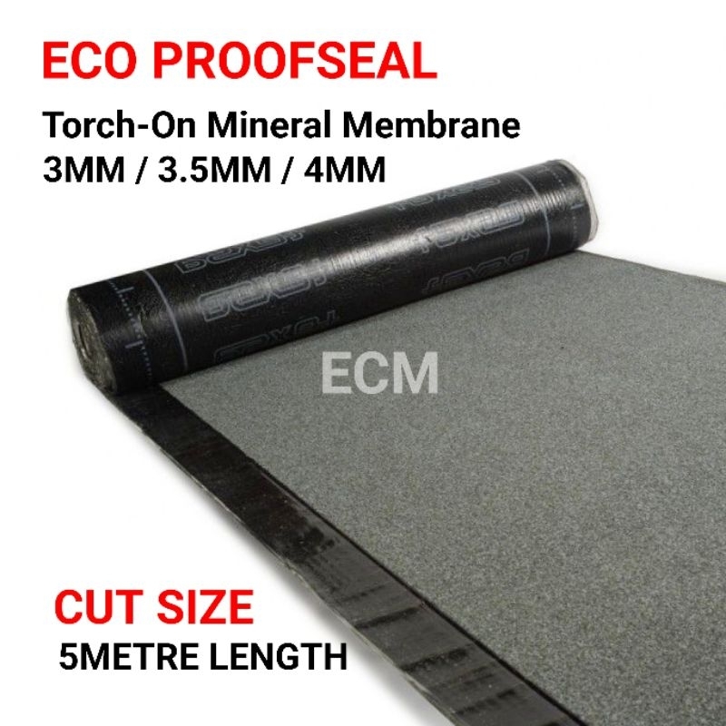 WATERPROOFING KING ! (1M WIDE X 5M LENGTH) 3MM - 4MM THICK TORCH-ON ...