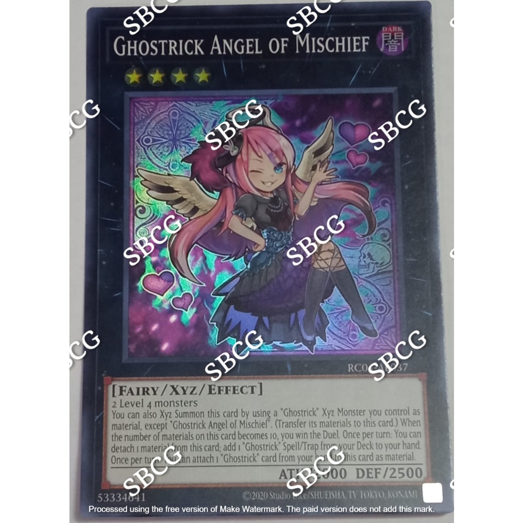 Rarity Collection Quarter Century Edition "Ghostrick Angel of Mischief" ( RC04-AE037 ) | Shopee ...