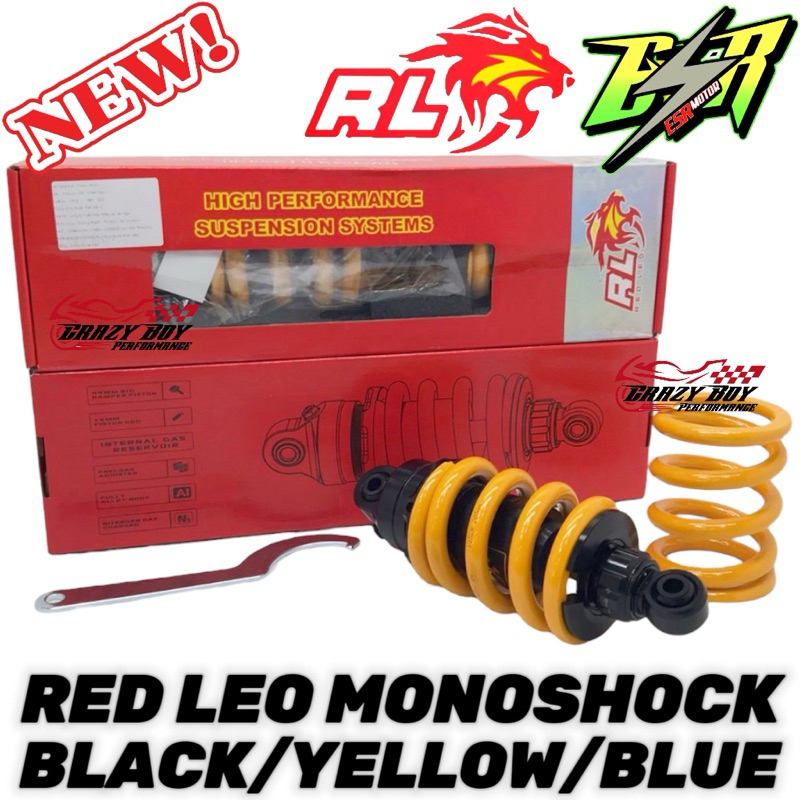 RED LEO 100% ORIGINAL MONOSHOCK LC135 Y15ZR RXZ 200MM 205MM ABSORBER ...