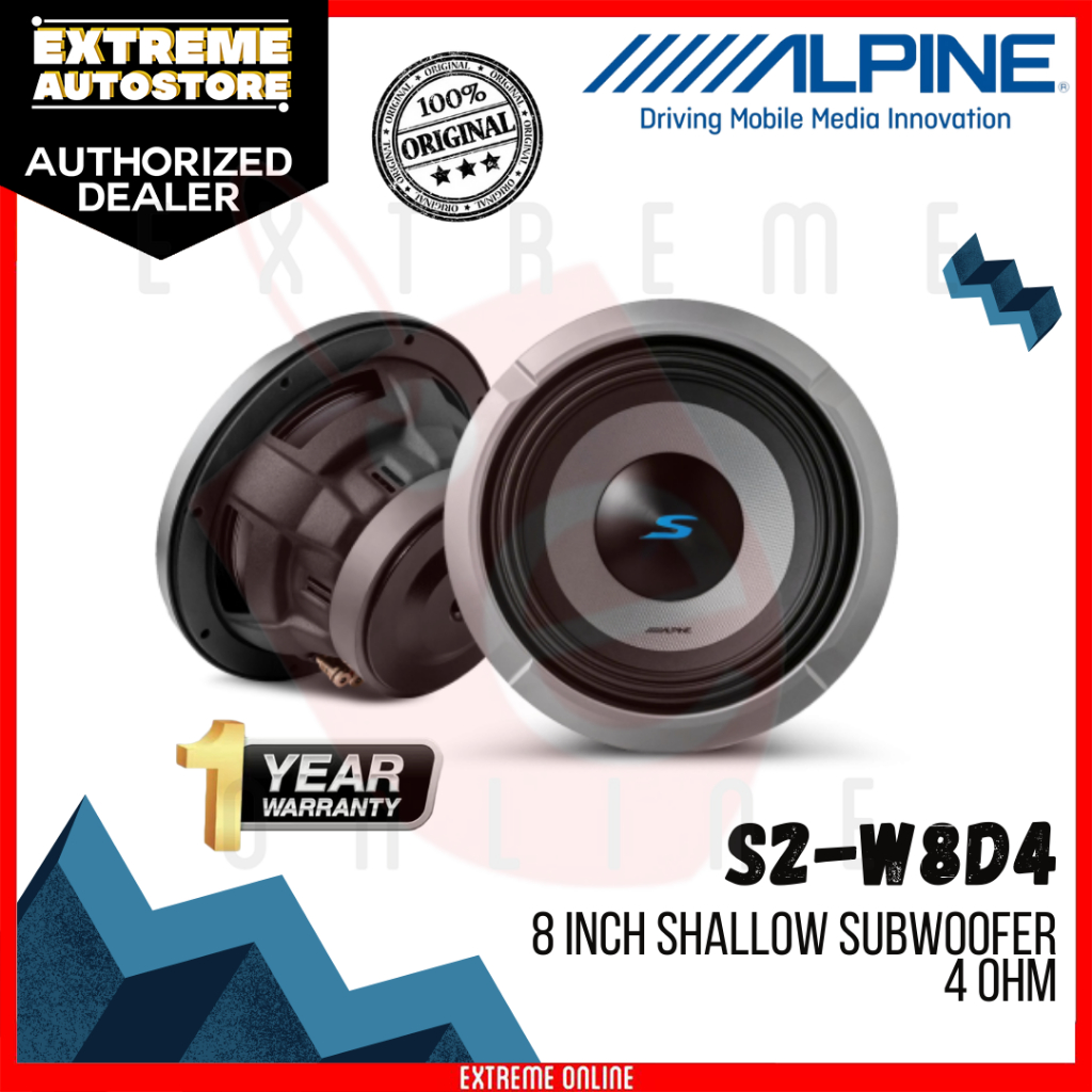 Alpine S2-W8D4 S-Series 8" subwoofer with dual 4-ohm voice coils | Shopee Malaysia