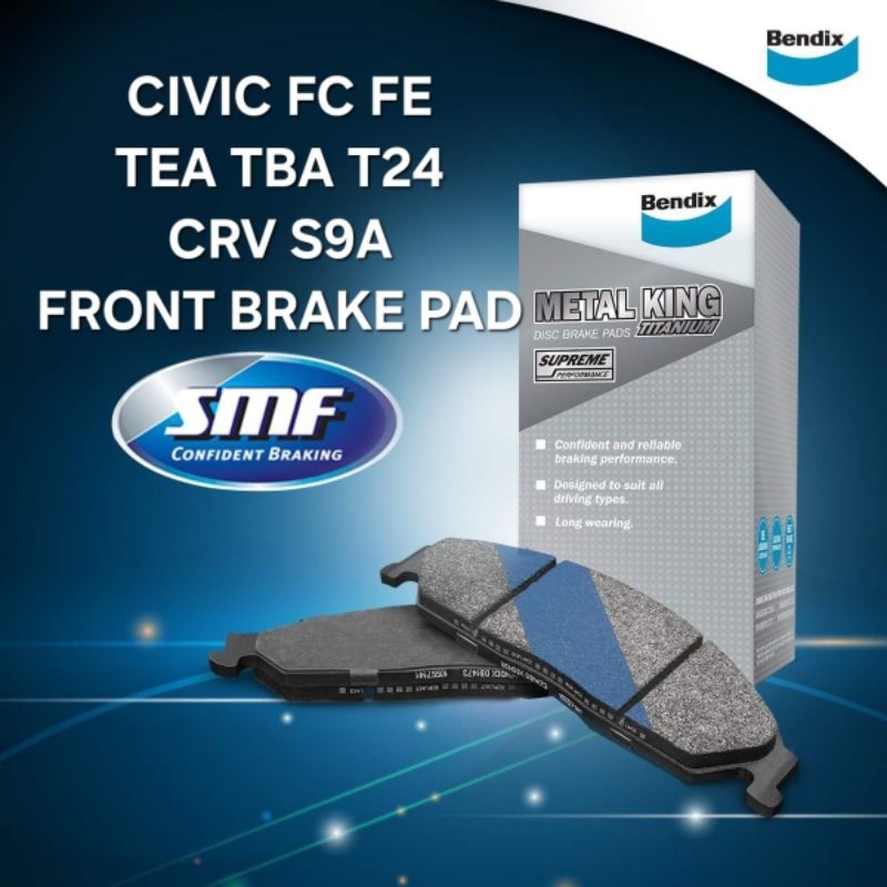 BENDIX FRONT DISC BRAKE PAD CIVIC FC TEA TBA FE T24 CRV S9A 2003 YEAR ...
