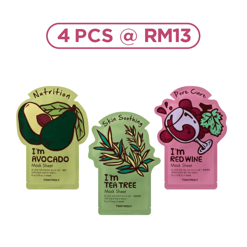 TONY MOLY I'm Real Facial Mask Sheet - 12 Type to Choose | Shopee Malaysia