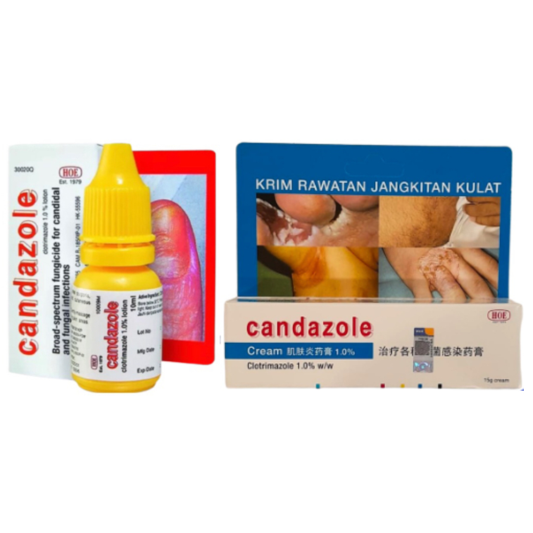 Candazole Clotrimazole 1.0% Lotion 10ml (Ubat Kurap Kuku)/ Candazole ...