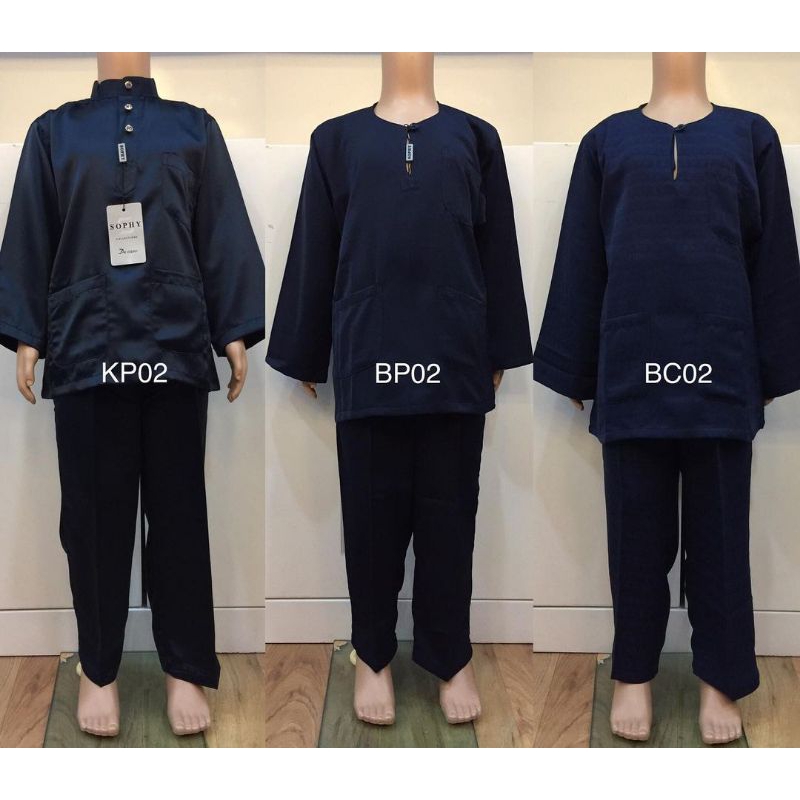 Baju Melayu Budak Biru Gelap, Baju Melayu Colour Blue Black. New ...
