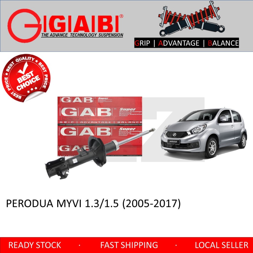 ORIGINAL GAB SUPER FRONT ABSORBER / REAR ABSORBER - PERODUA MYVI 1.3 1. ...