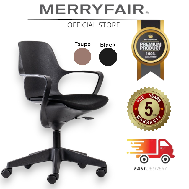 MERRYFAIR POGO WORK CHAIR - BLACK / TAUPE (FREE SPORT SEAT WORTH RM59 ...