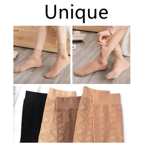 [READY STOCK] 1Pair Muslimah Stoking Muslimah Pattern Lace Skin Sock ...