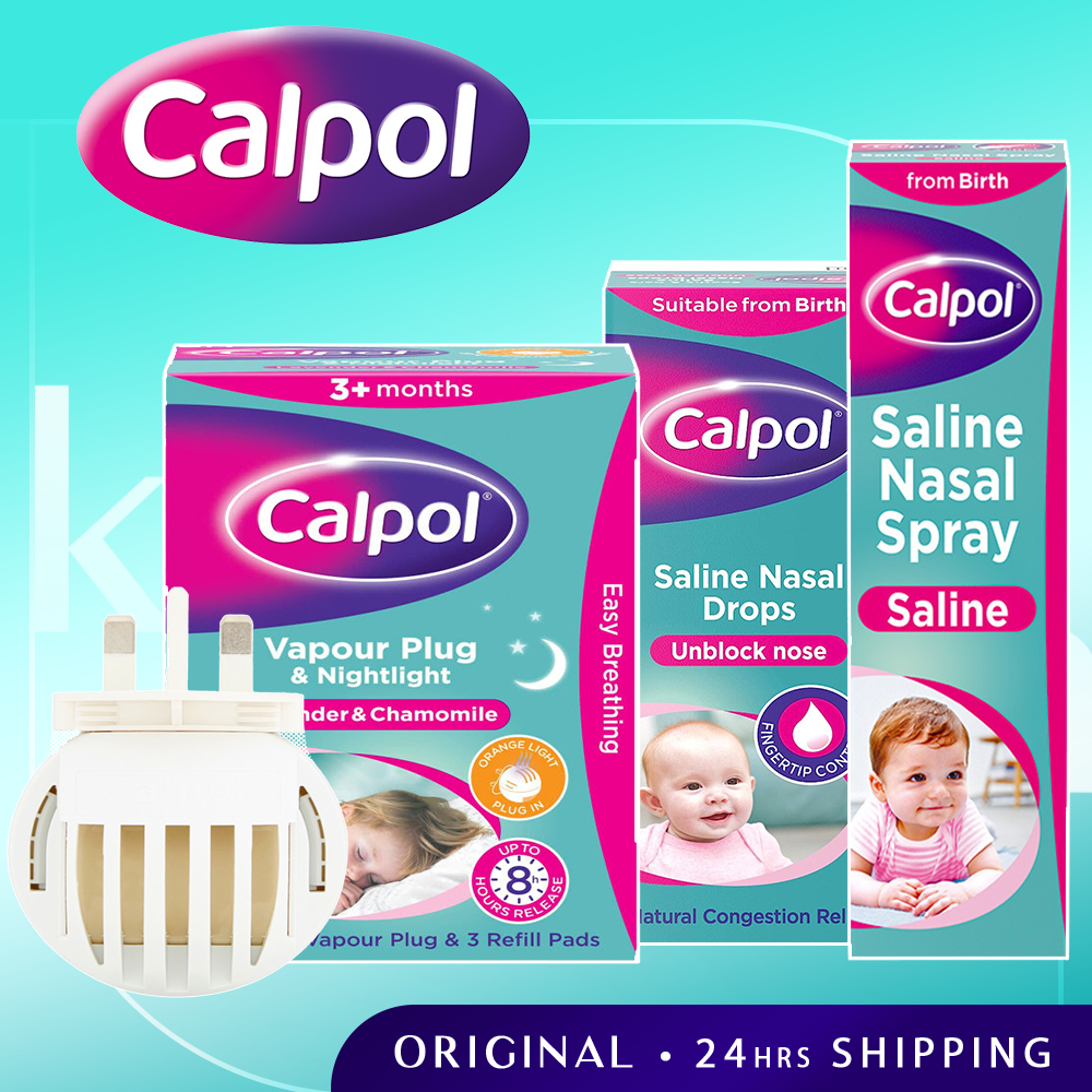 Calpol Vapour Plug and Nightlight / Saline Nasal Spray / Drop | Shopee ...