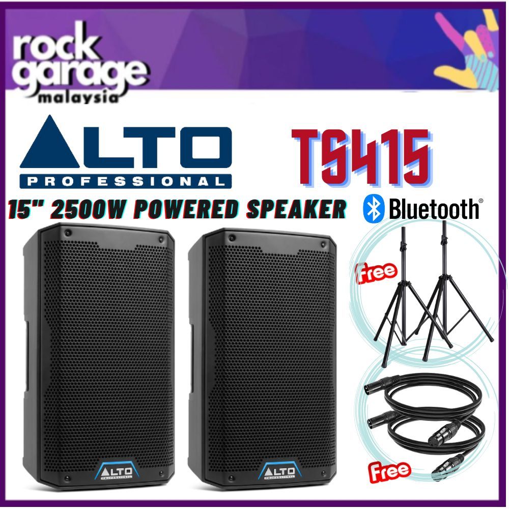 Alto TS415 2500W 15" Powered Speaker With Speaker Stand And Cable ( TS-415 / TS 415 ) | Shopee ...
