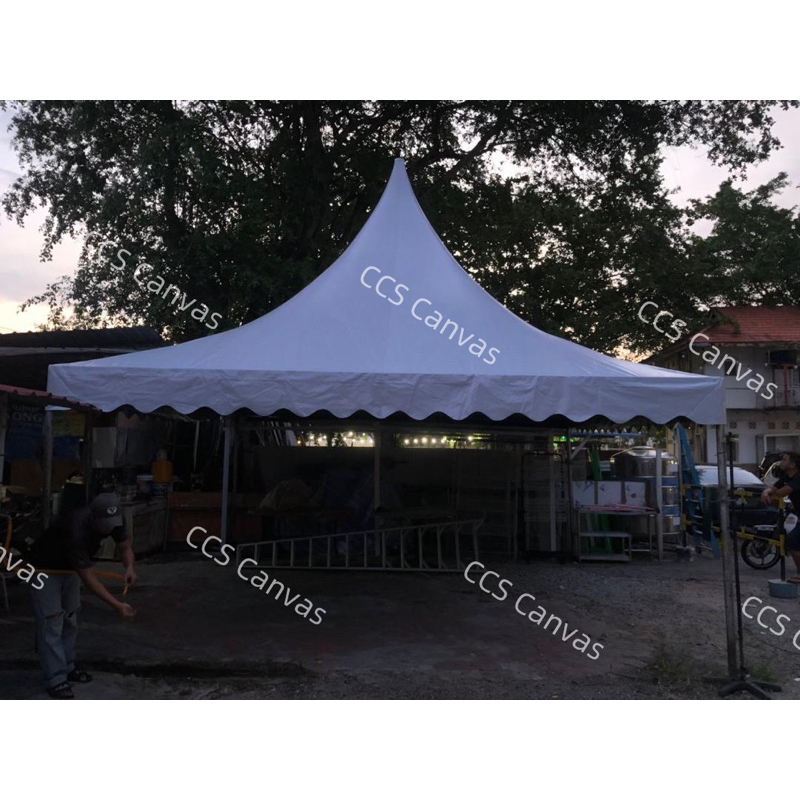 Canvas Khemah 20' x 20' Arabian Canopy PVC Tarpaulin Kanopi Kahwin ...