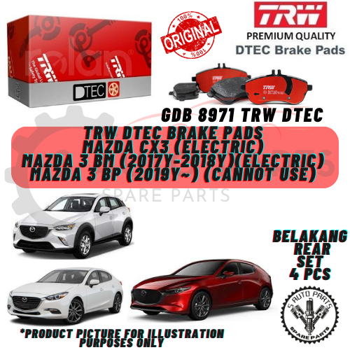 MAZDA CX3 (ELECTRIC) MAZDA 3 BM (ELECTRIC) / MAZDA 3 BP (CANNOT USE ...