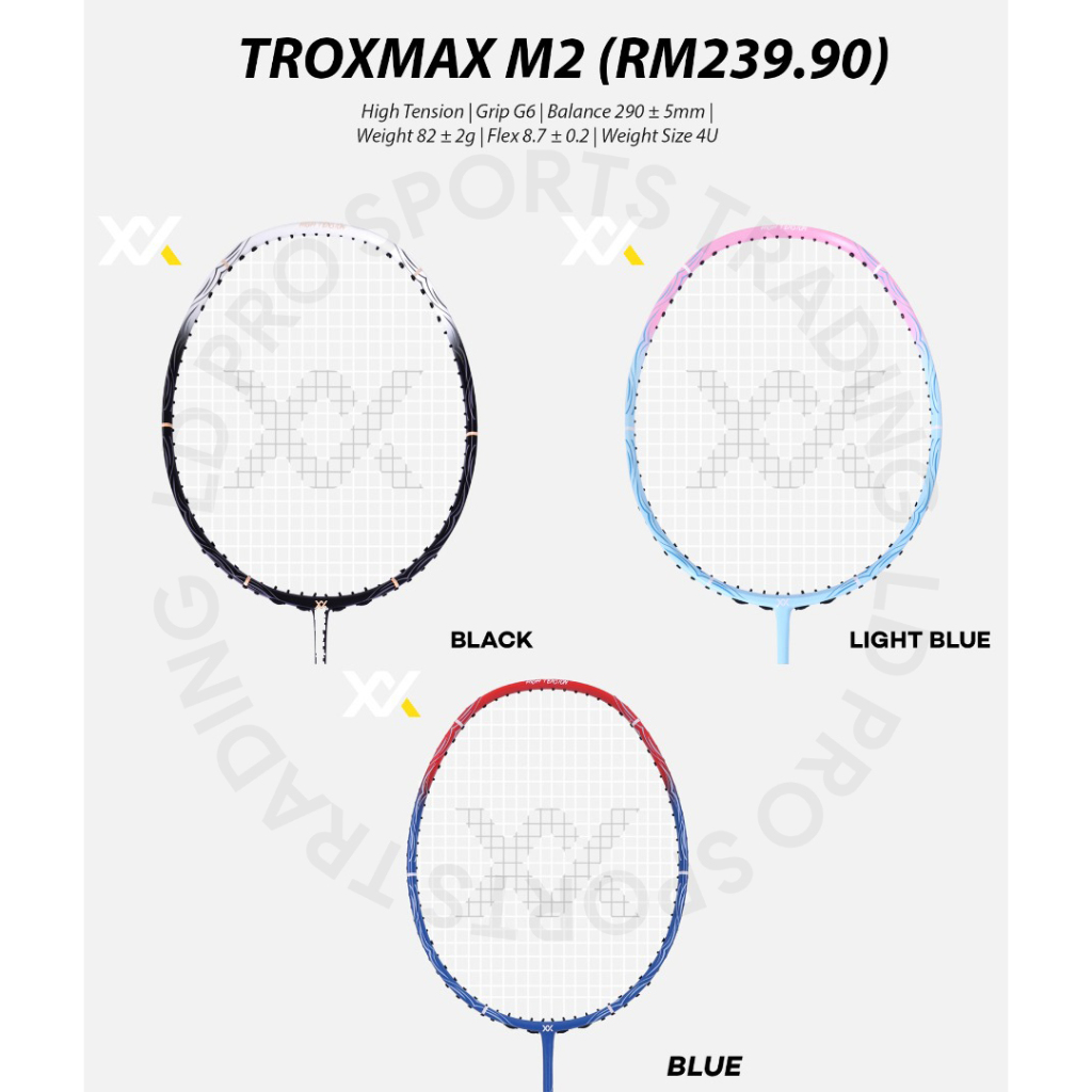 MAXX Racket Troxmax M2 (Free Stringing Service, Free String Yonex ...
