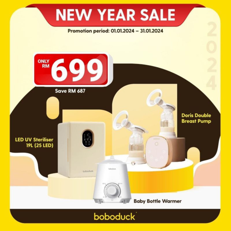 Boboduck Doris Electric Double Breast Pump | Shopee Malaysia