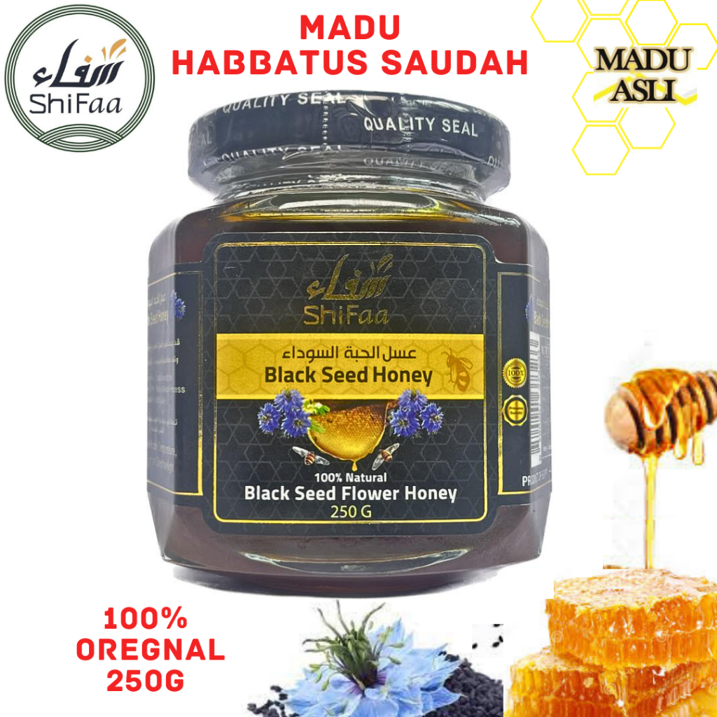 Madu Bunga Habbatussauda Asli | shifaa Natural Black Seed Honey | Madu ...