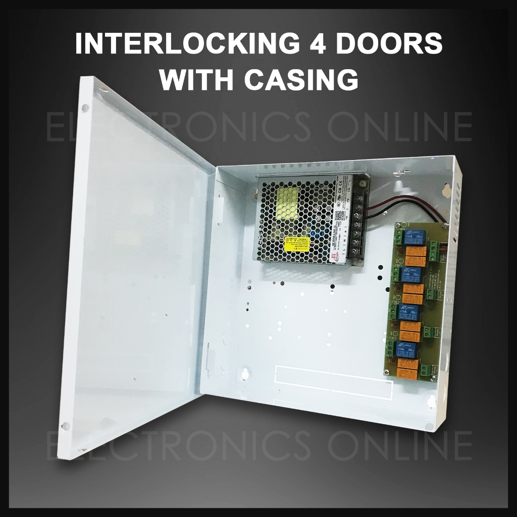 Interlocking EM Lock 4 Doors Are Initially Opened Interlocking Between 4 Doors Battery Backup ...