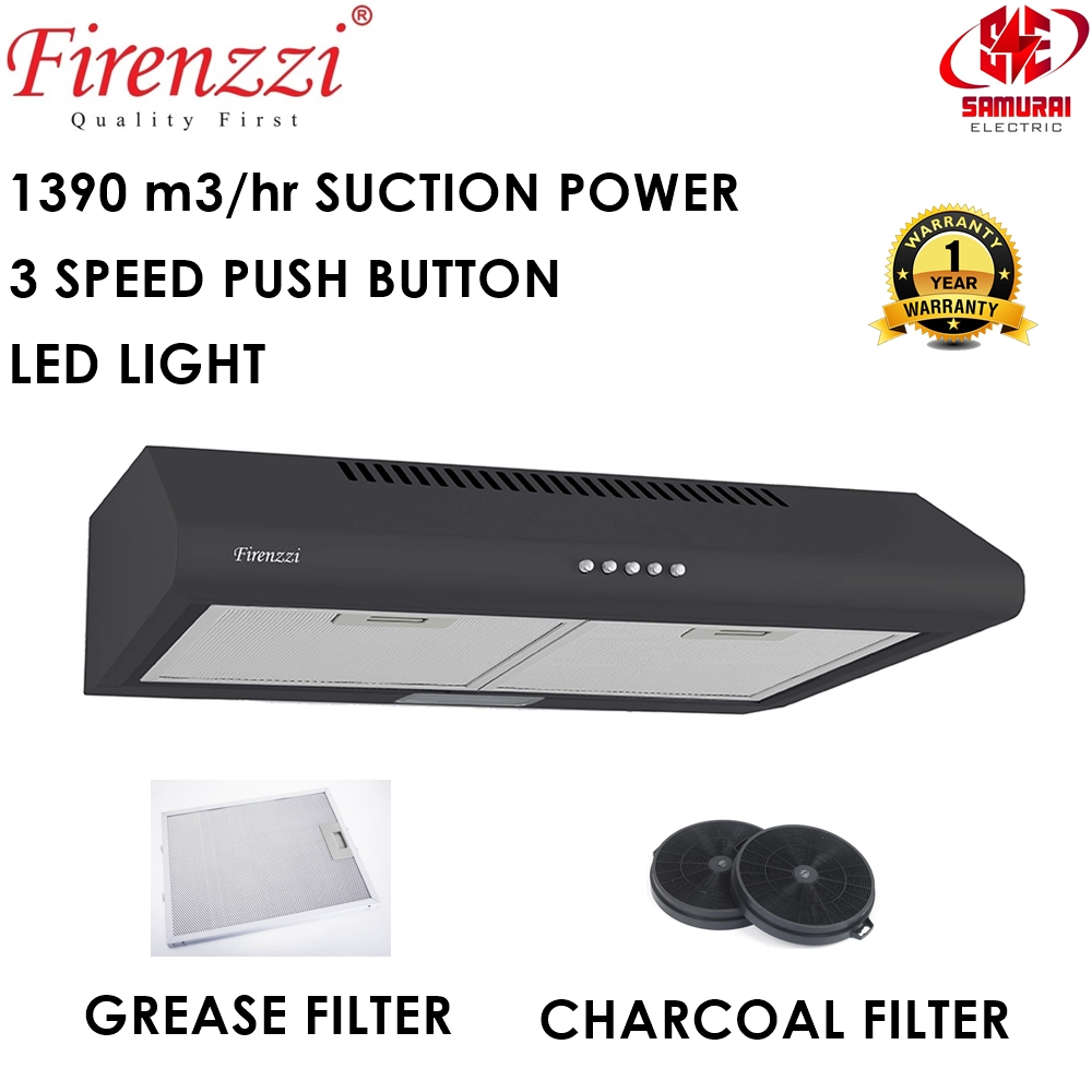 Firenzzi Slim Cooker Hood FH602 2 Fit Twin Motor Ready Stock Penyedut ...