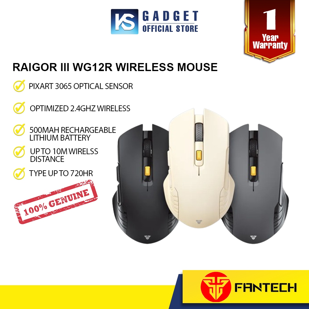 Fantech Raigor III WG12R Gaming Mouse With 2.4GHz Wireless Connection ...