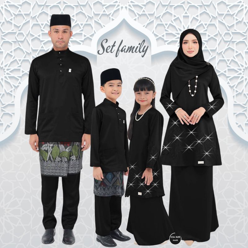 Baju Raya Sedondon Family 2024 Baju Kurung Riau Ayra & Baju Melayu ...