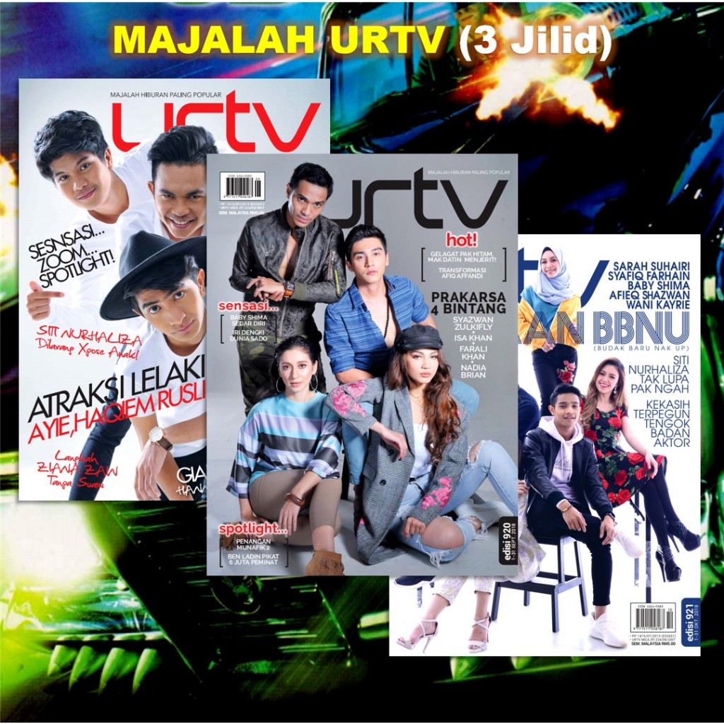 Majalah URTV (3 Jilid - Ogos 2018-Okt 2018) Dlm B. Malaysia | Shopee Malaysia