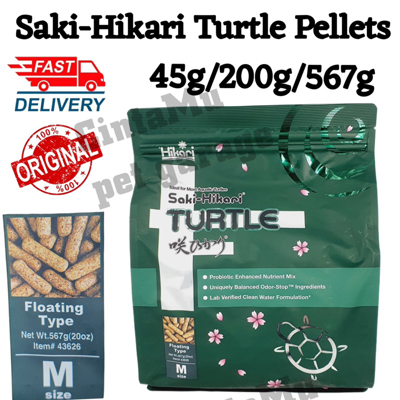 Saki Hikari Turtle Food Turtle Pellets Makanan Kura Kura Quality 567g ...
