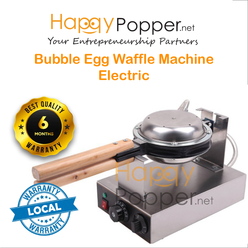 Happypopper Commercial Mesin Bubble Egg Waffle Machine Maker Single ...