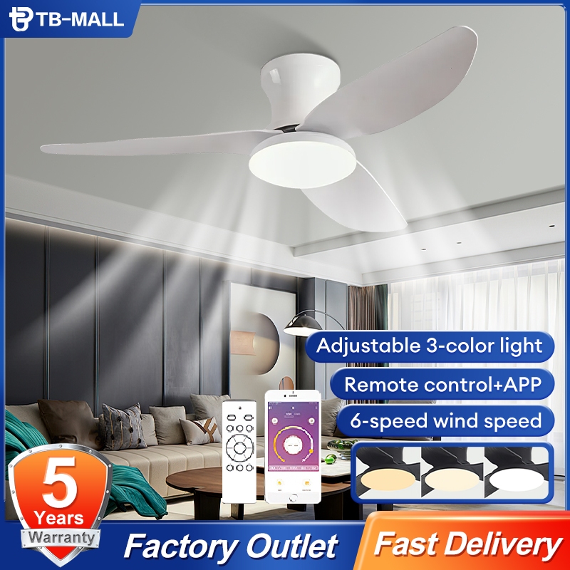 Ceiling Fan With Light 6 Speeds Cooling Fan Nordic Ceiling Fan Light ...