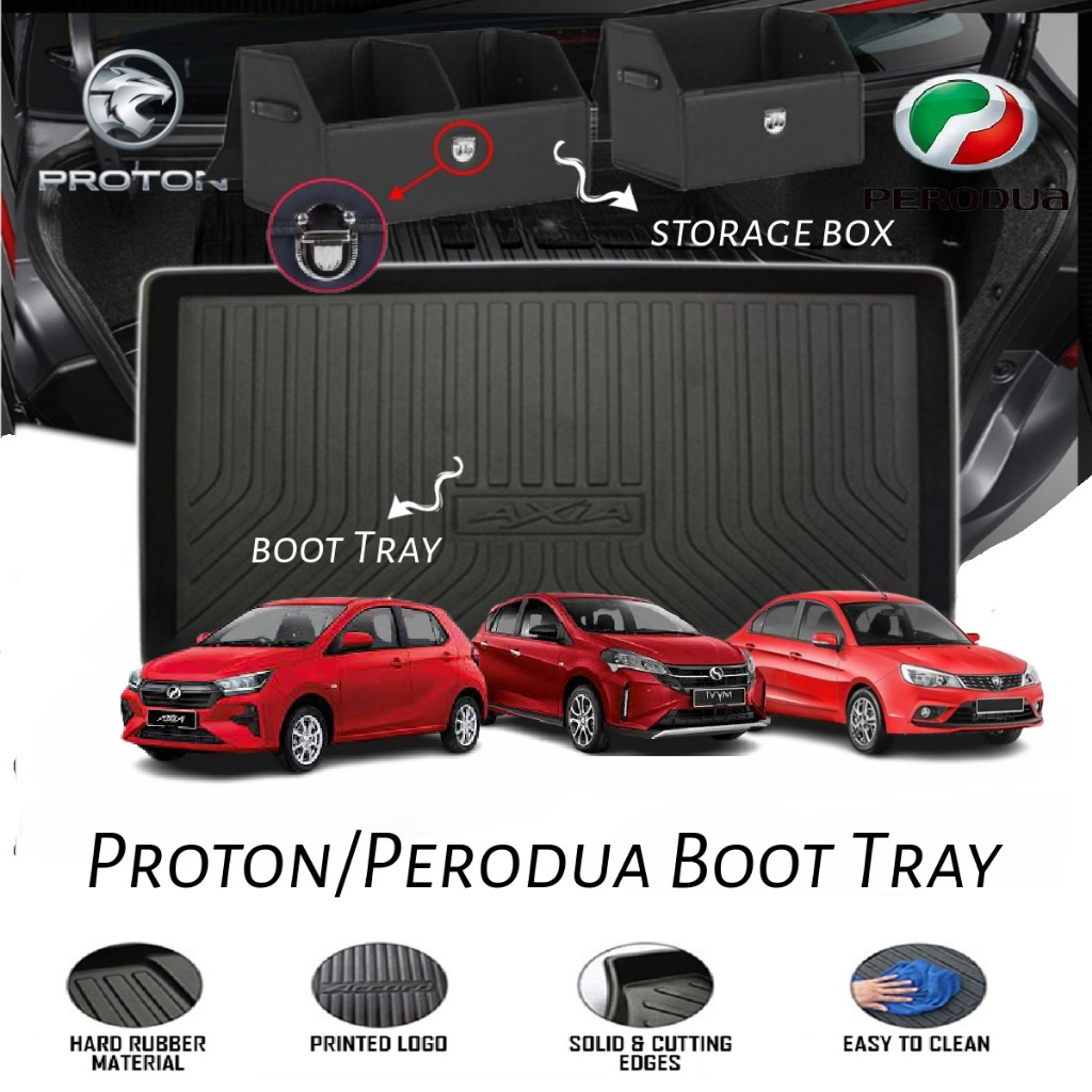 [NEW] Perodua Proton Honda Nissan Car Trunk Cargo Rear Bonnet Boot Tray ...