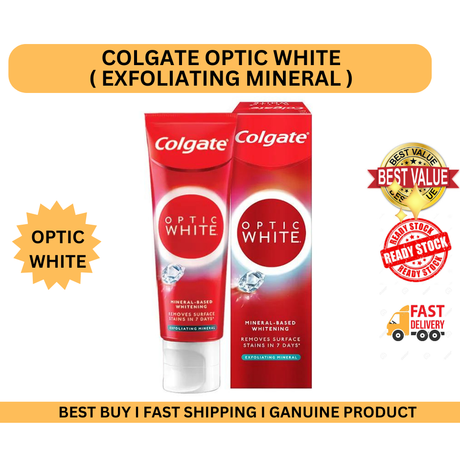 COLGATE OPTIC WHITE ( EXFOLIATING MINERAL ) | Shopee Malaysia
