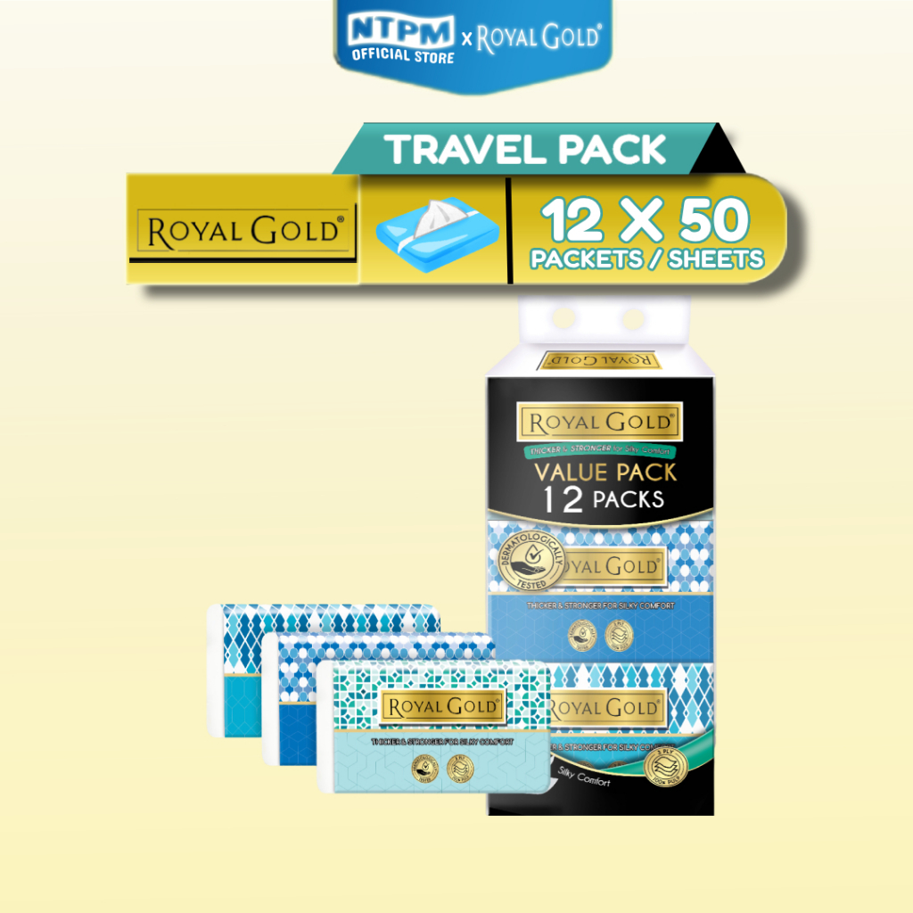 Royal Gold Luxurious Travel pack 3 Ply (40's x 12 packets) | Shopee ...
