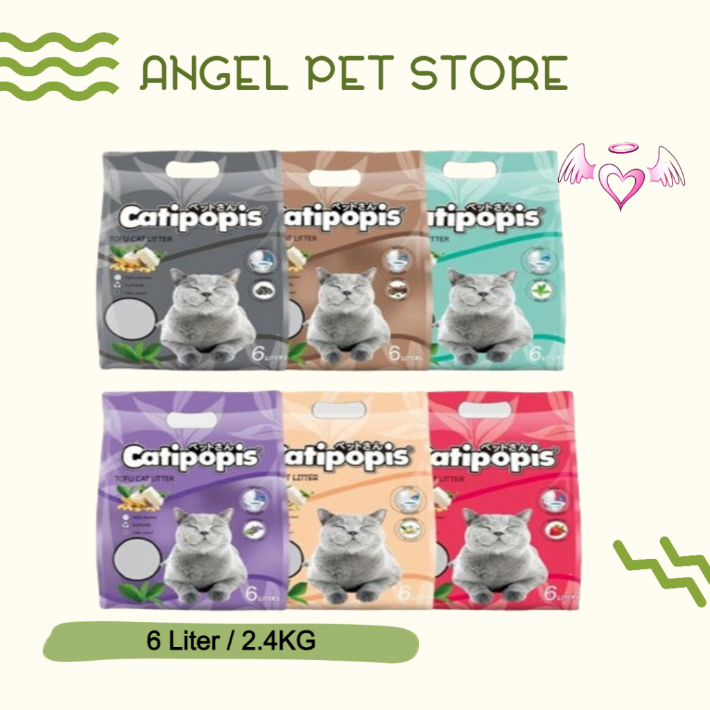 Catipopis Flushable Tofu Cat Litter - 2.4kg / 6L | Shopee Malaysia
