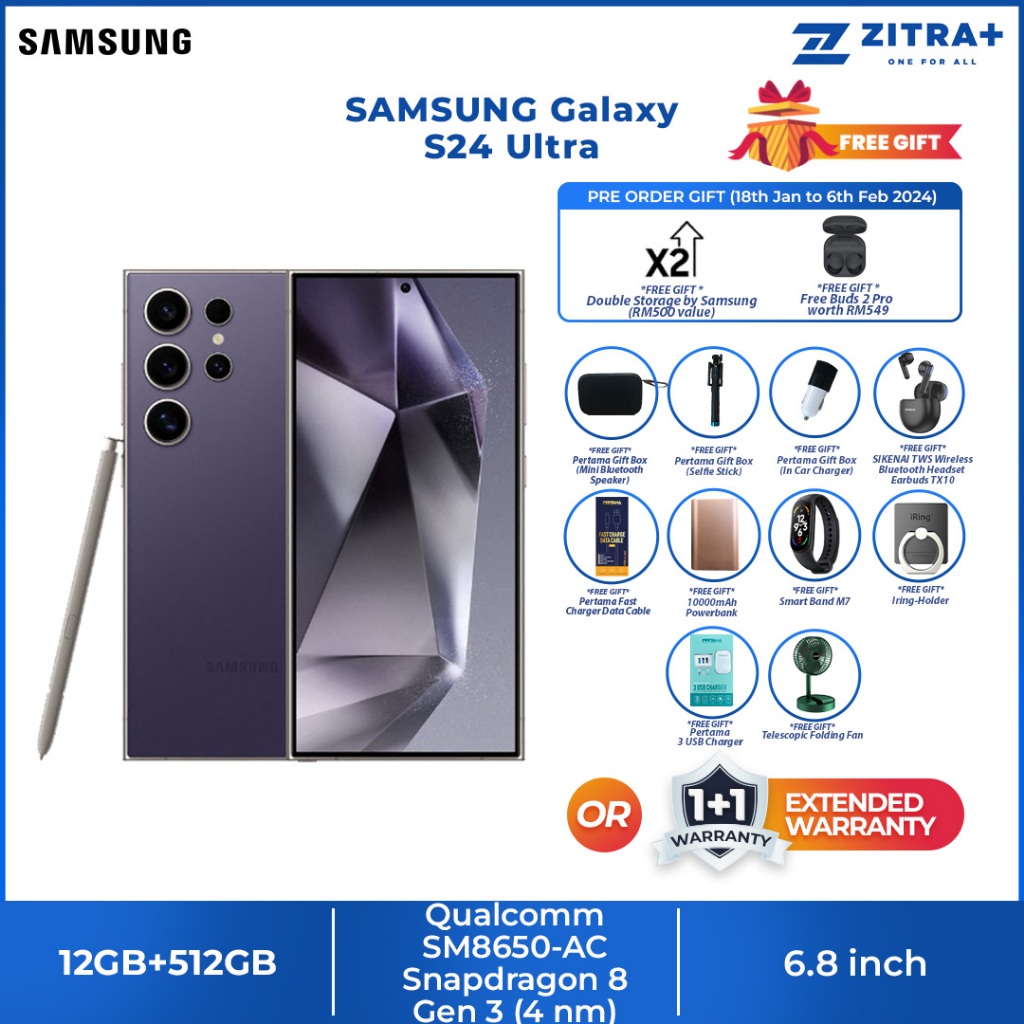 SAMSUNG Galaxy S24 Ultra | 12GB+256GB / 12GB+512GB / 12GB+1TB | Dynamic ...