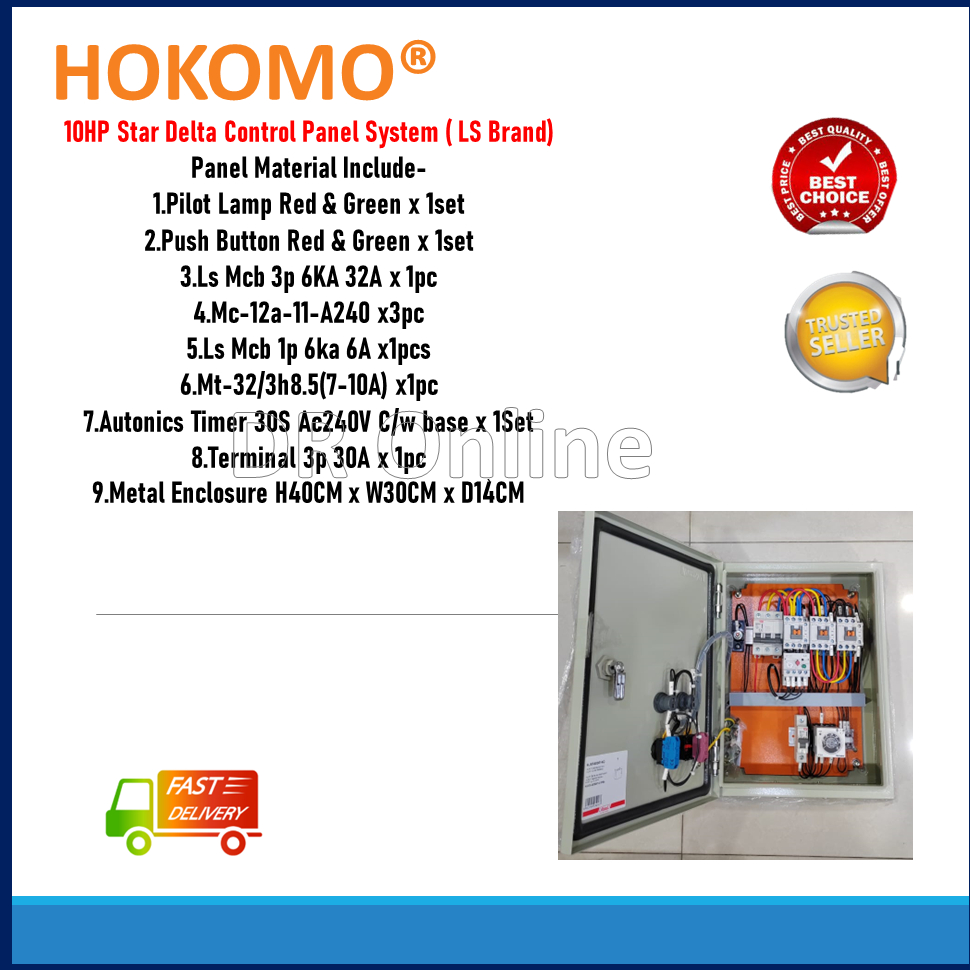 10HP Star Delta Control Panel System Brand Shihlin & LS Brand | Shopee ...