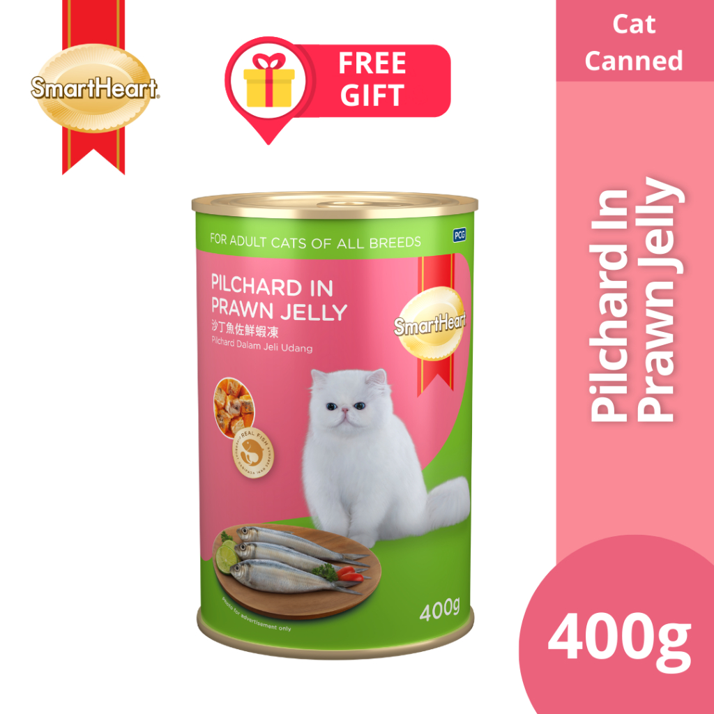 SmartHeart Cat Canned - Pilchard in Prawn Jelly (400g) | Shopee Malaysia