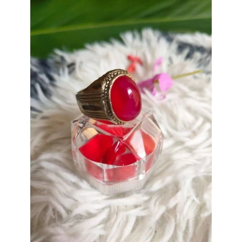 CINCIN BATU MERAH DELIMA ASLI | Shopee Malaysia