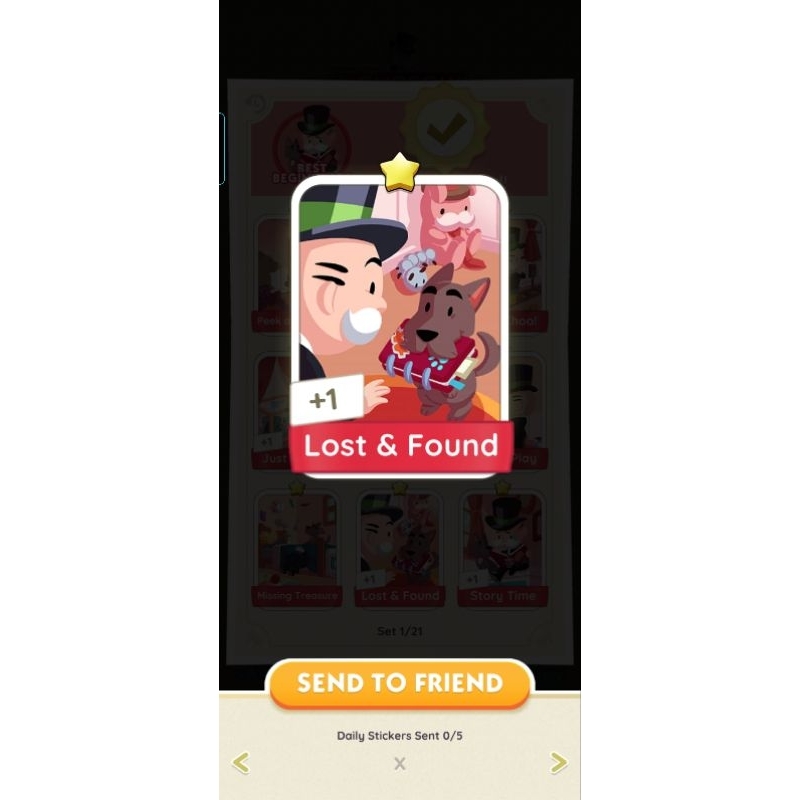 Lost & Found (Monopoly Go 1 Star Sticker Set 1 Best Beginnings Series ...