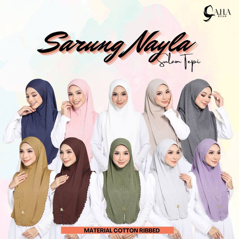 Tudung sarung Ribbed Nayla | Tudung souk modern | Shopee Malaysia