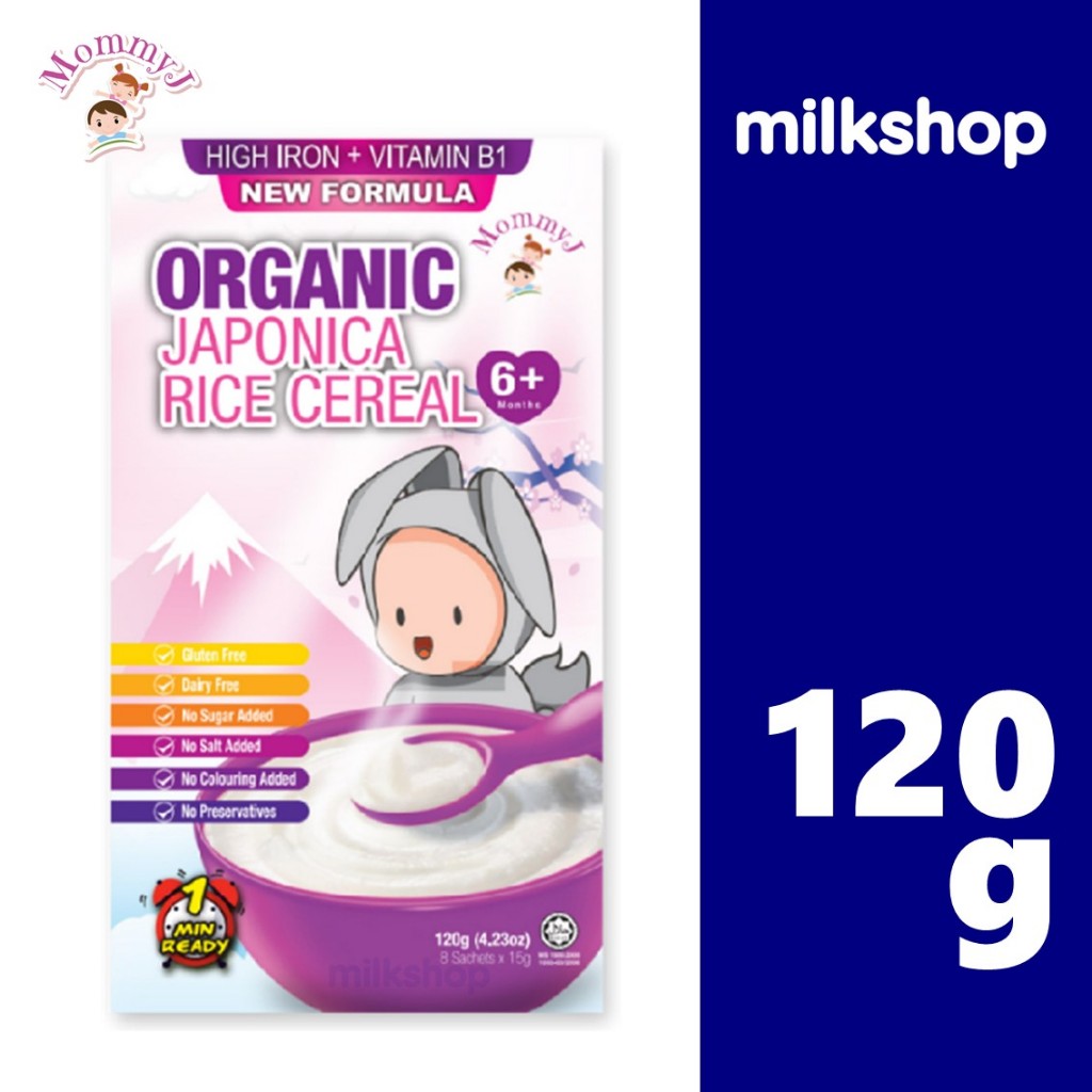 Mommy J Organic Japonica Rice Cereal 120g (8 sachets x 15g) Mummy MummyJ MommyJ MamiJ Japan ...