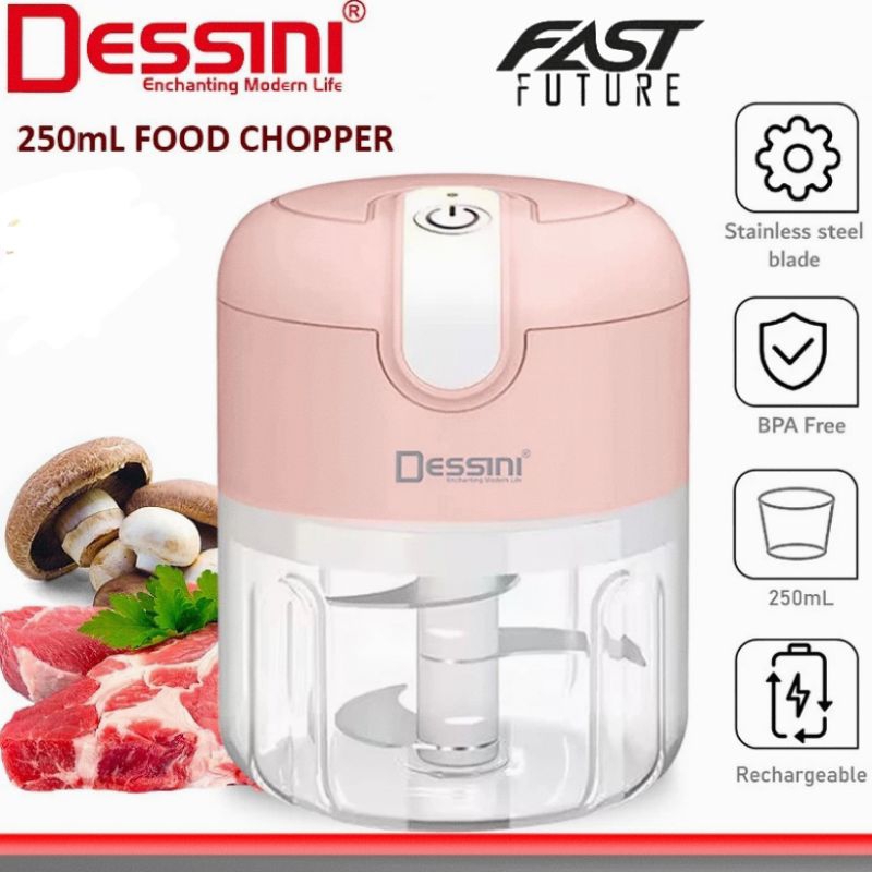 DESSINI Original 250ML Chopper Capsules Cutter USB Rechargeable Grinder ...