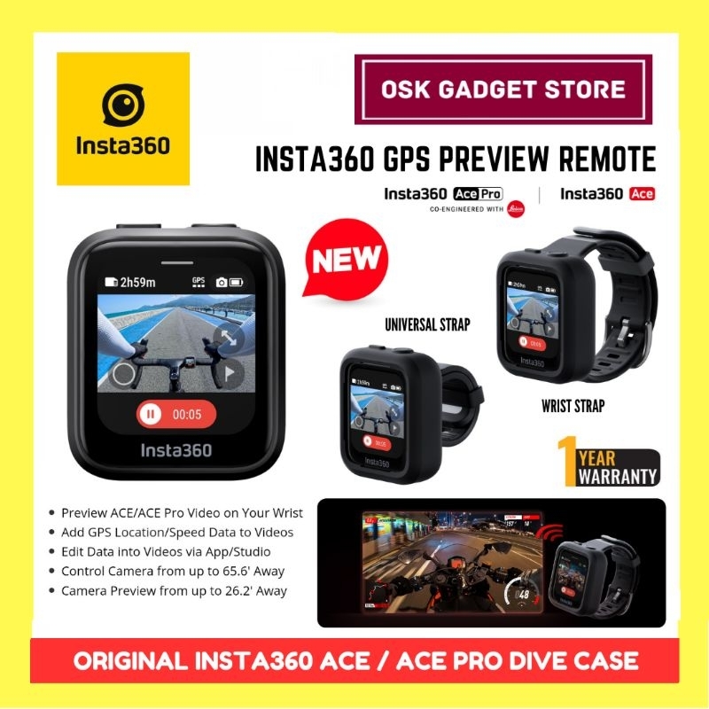 Insta360 GPS Preview Remote For Insta360 ACE & ACE PRO | Touch Screen ...
