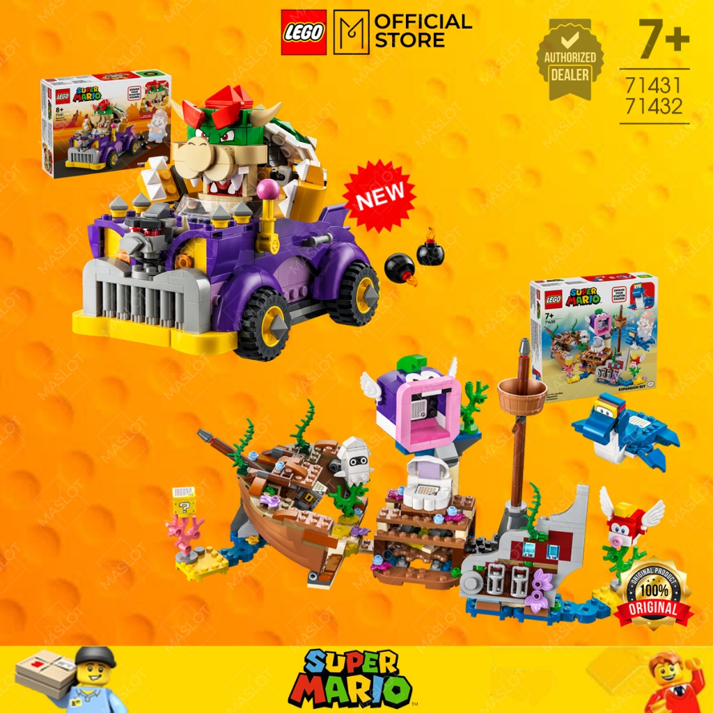 LEGO SUPER MARIO Bowser's Muscle Car 71431 | Dorrie's Sunken Shipwreck ...