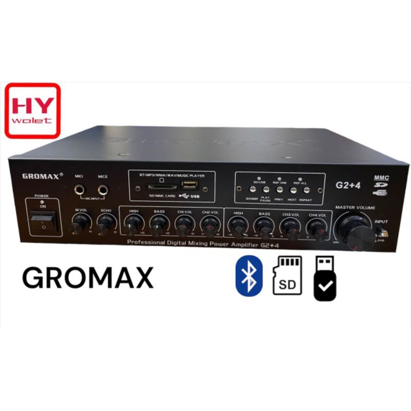 GROMAX G2+4 Amplifier(4VOL CONTROL) | Shopee Malaysia