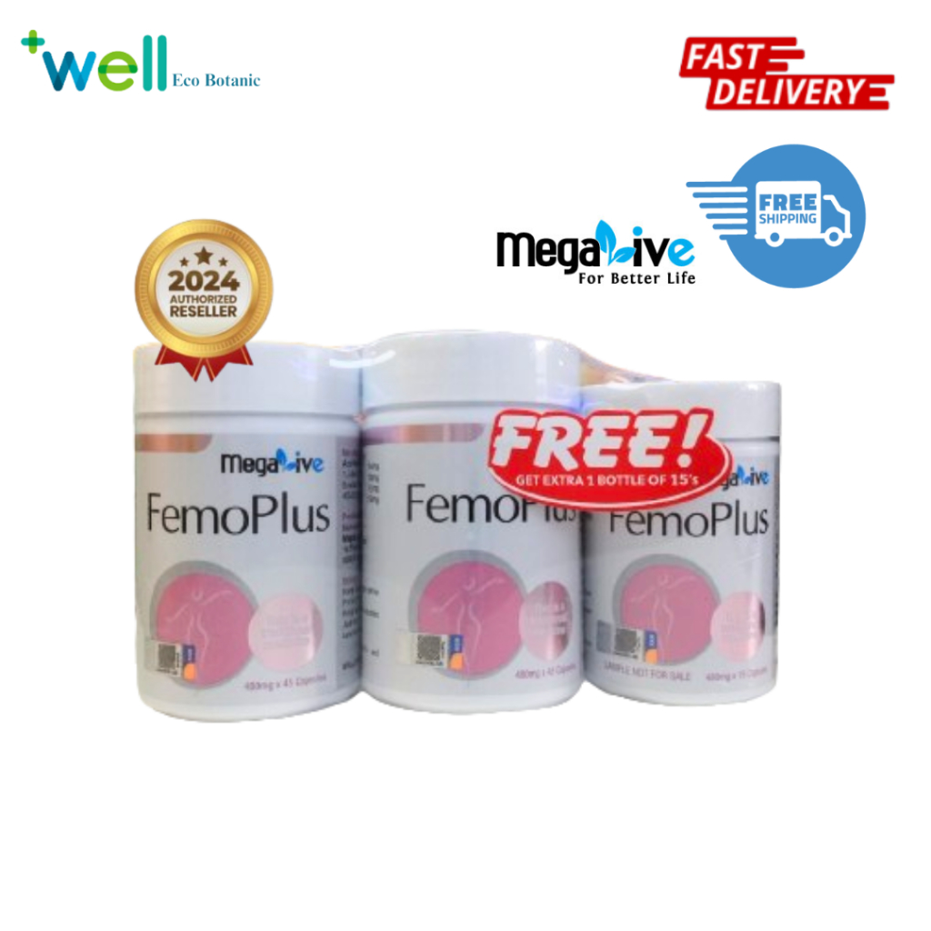 Megalive Femoplus 45's x 2 + free small bottle(15's) | Shopee Malaysia