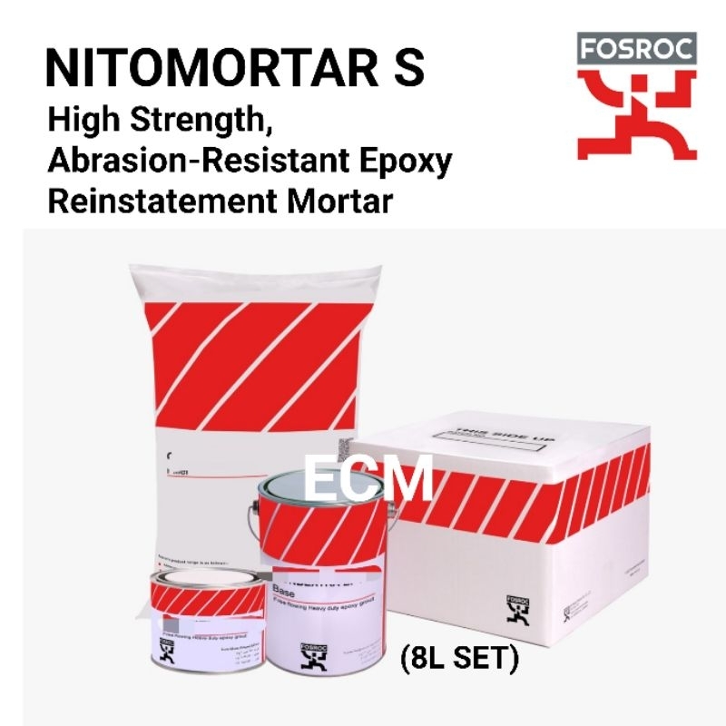 FOSROC NITOMORTAR S (8L SET) High Strength, Abrasion-resistant Epoxy ...