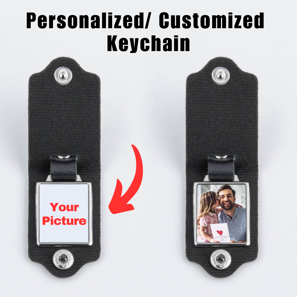 Custom Keychain [ custom made ] Customized Personalized Picture Leather ...