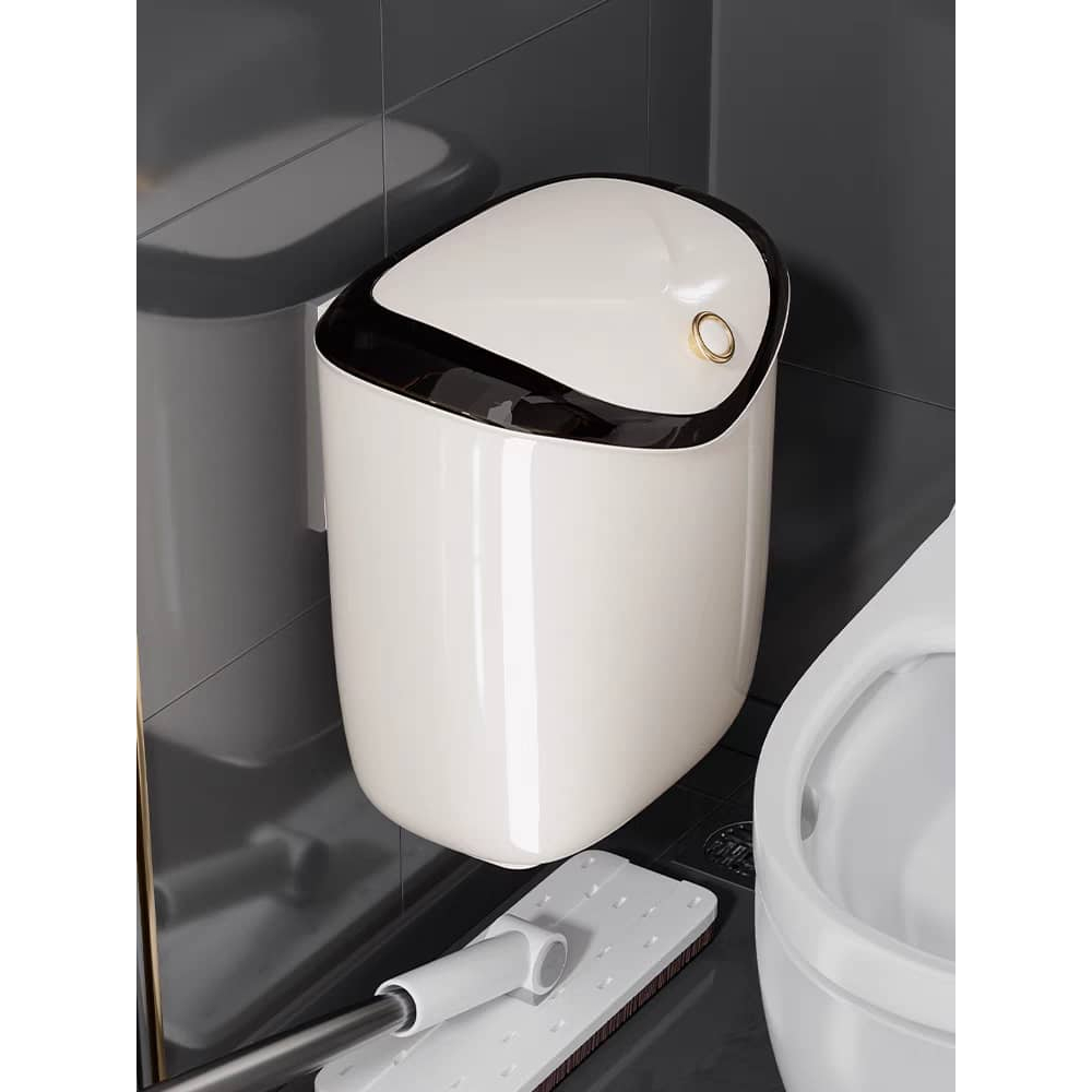 9L Wall Mounted Dustbin with Cover Bin Trash Dustbin Side Dustbin ...
