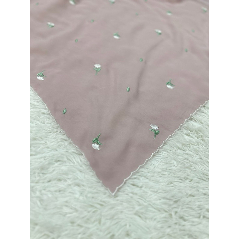 shawl sulam shawl sulam kain Korean chiffon full Sulam Mawar NEW ...