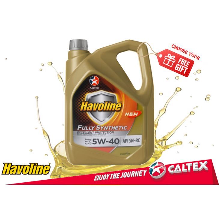 (Free Gift)Caltex Havoline® Fully Synthetic SAE 5W-40 Fully Synthetic ...