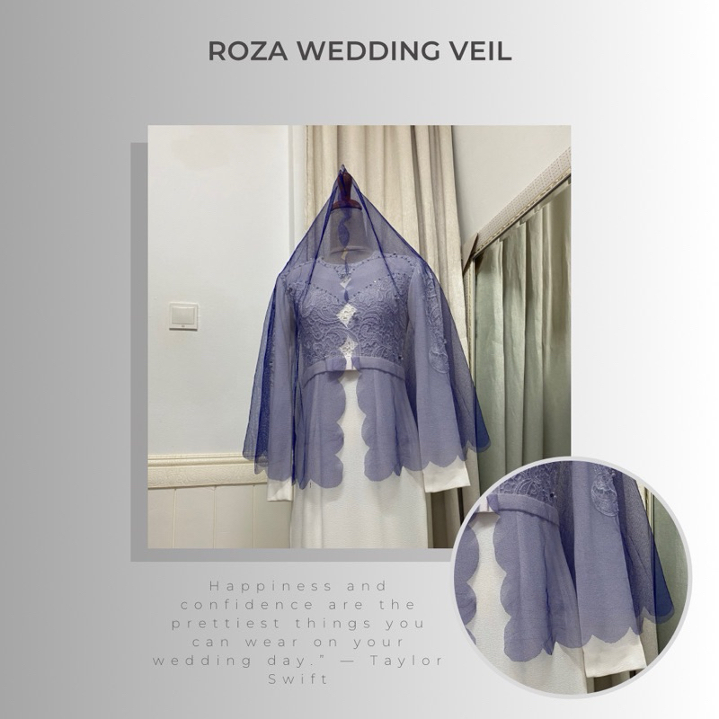 ROZA WEDDING VEIL/ Veil Nikah / Veil Tunang / Veil Kahwin /Veil Sanding ...