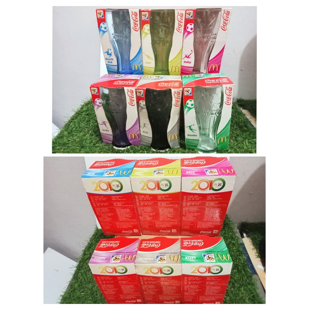 Limited Editon McD McDonald's Happy Meal Mekdi Coca Cola CONTOUR GLASS ...