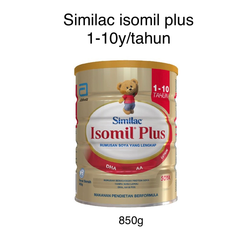 Isomil Plus Soy Formula for Milk Protein Allergy 1 to 10 y/o Tin-850g ...